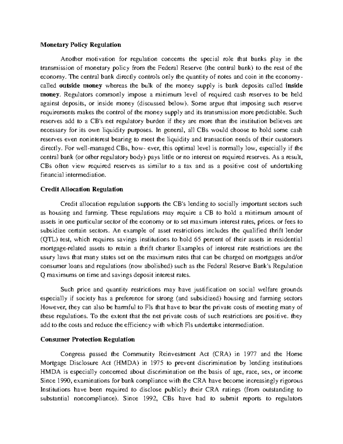 Monetary Policy Regulation - Monetary Policy Regulation Another ...