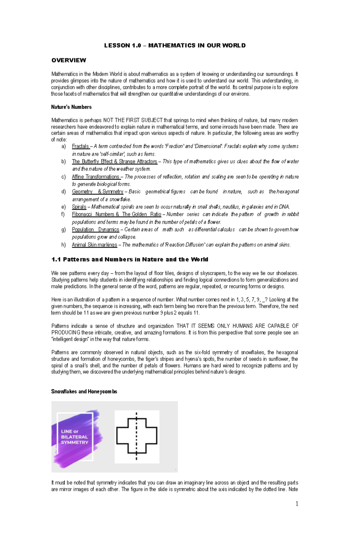 MMW 1 - Mathematics in the Modern World (GEED 10053) - LESSON 1 ...