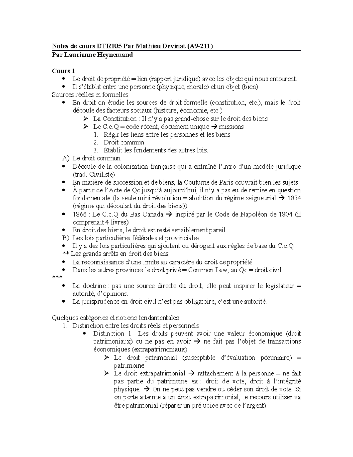 DTR105 officiel Notes de cours - Notes de cours DTR105 Par Mathieu ...