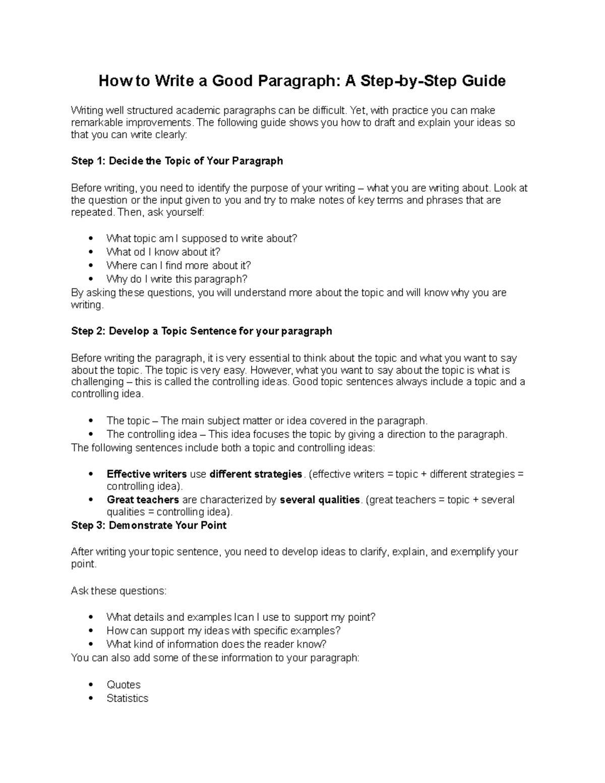 How To Write A Good Paragraph Yet With Practice You Can Make 