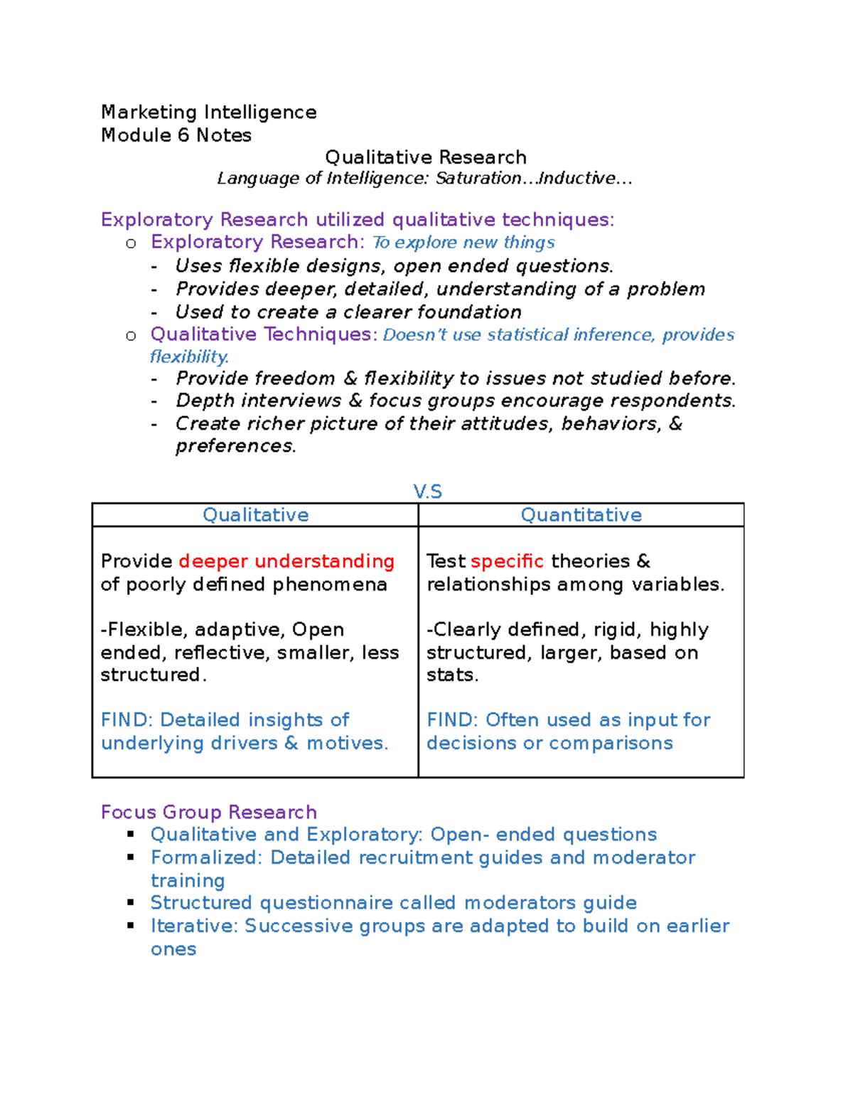 Marketing Intelligence Module 6 Notes - Marketing Intelligence Module 6 ...