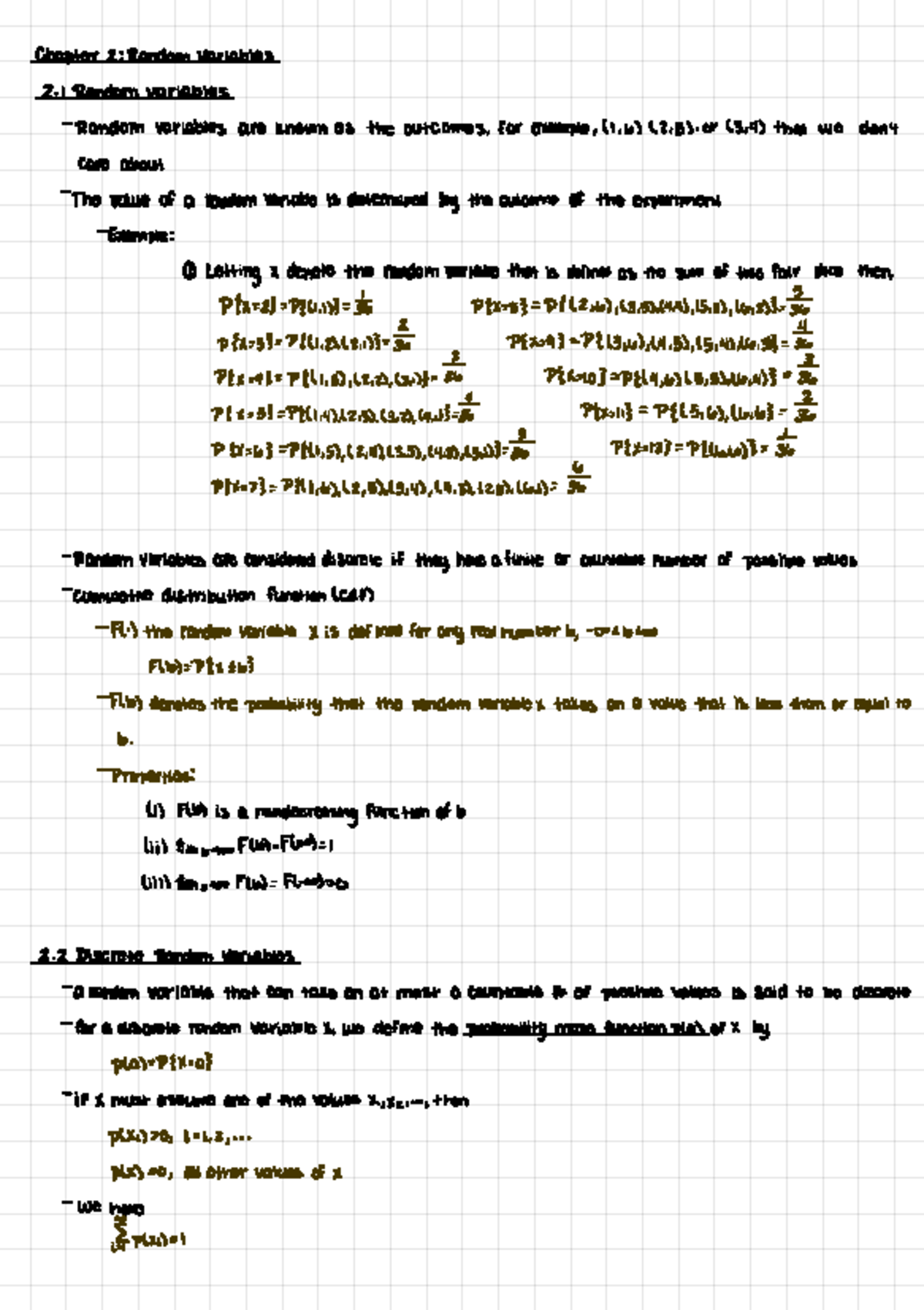Introduction To Probability Theory Chapter 2 - Chapter 2:Random ...