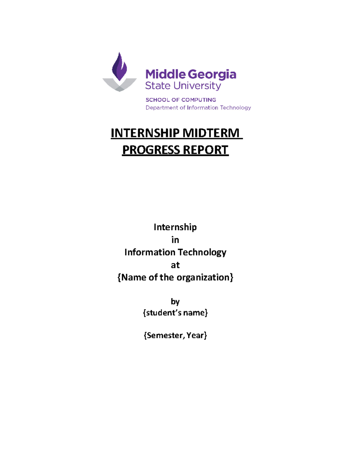 Internship Midterm Report - INTERNSHIP MIDTERM PROGRESS REPORT Inter nship in Information ...