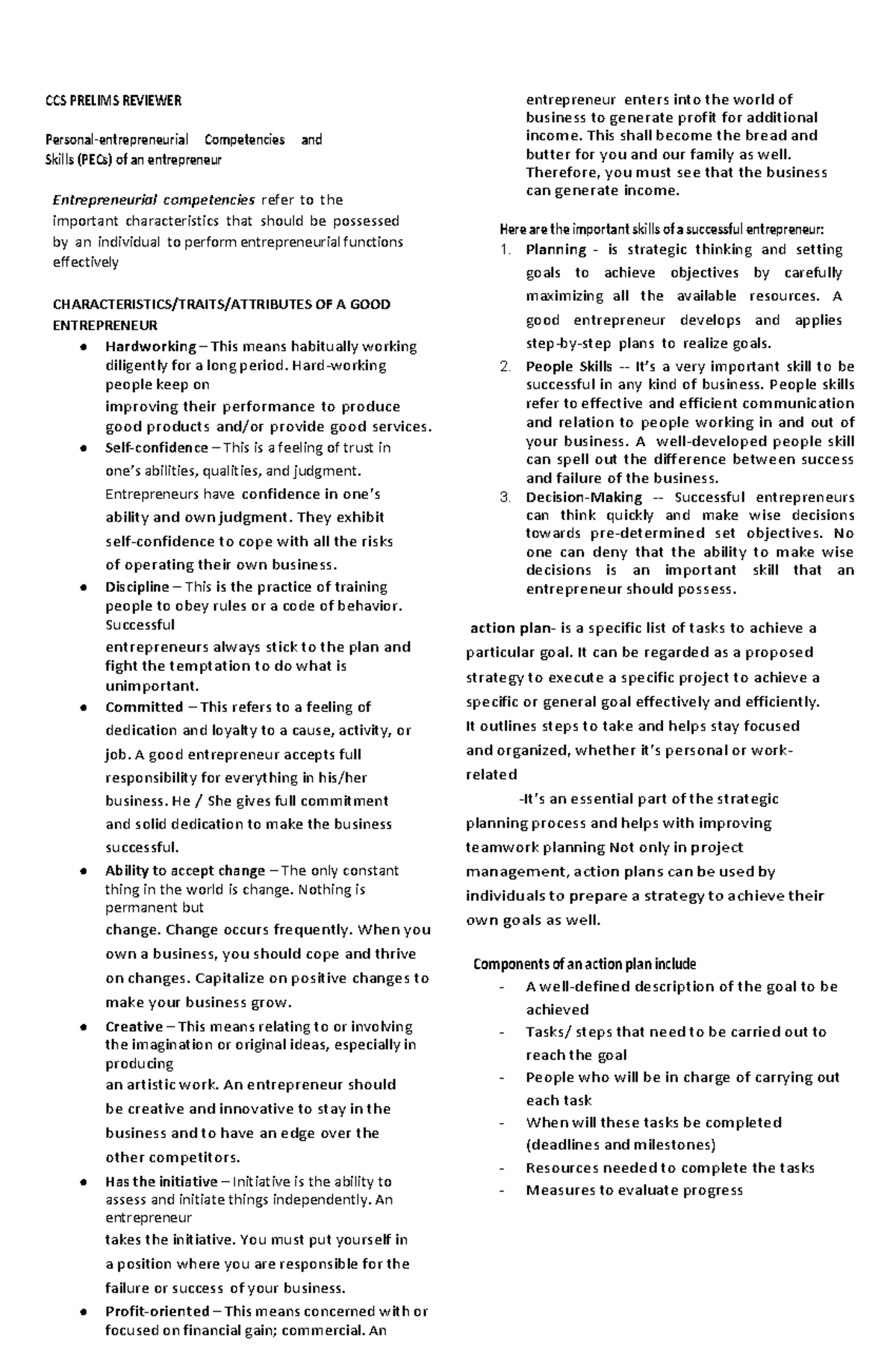 CCS Prelims Reviewer - CCS - CCS PRELIMS REVIEWER Personal ...