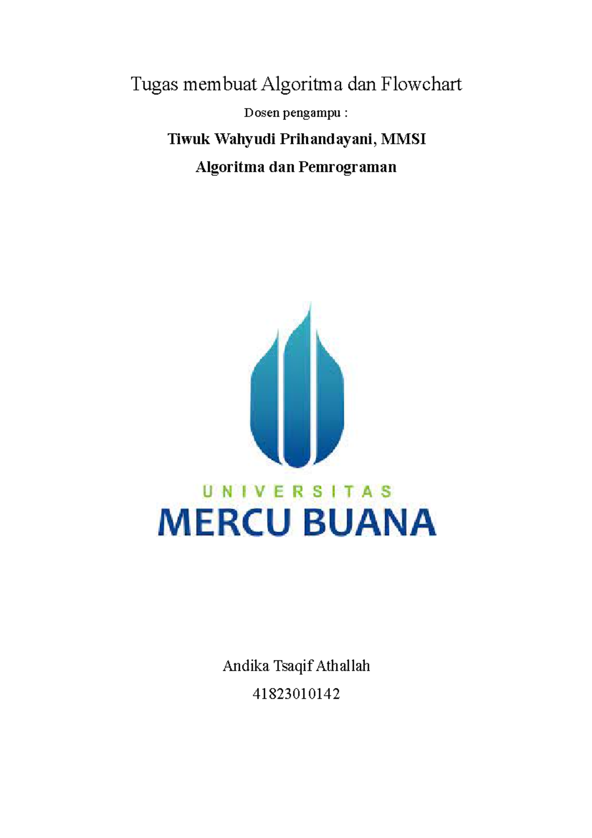 Algoritma And Flowchart Tugas Membuat Algoritma Dan Flowchart Dosen