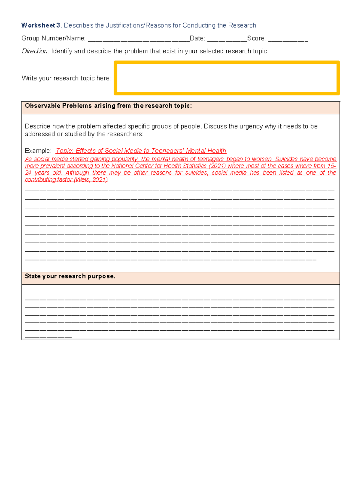 Activity 3 research - Selecting Resources - Worksheet 3. Describes the ...