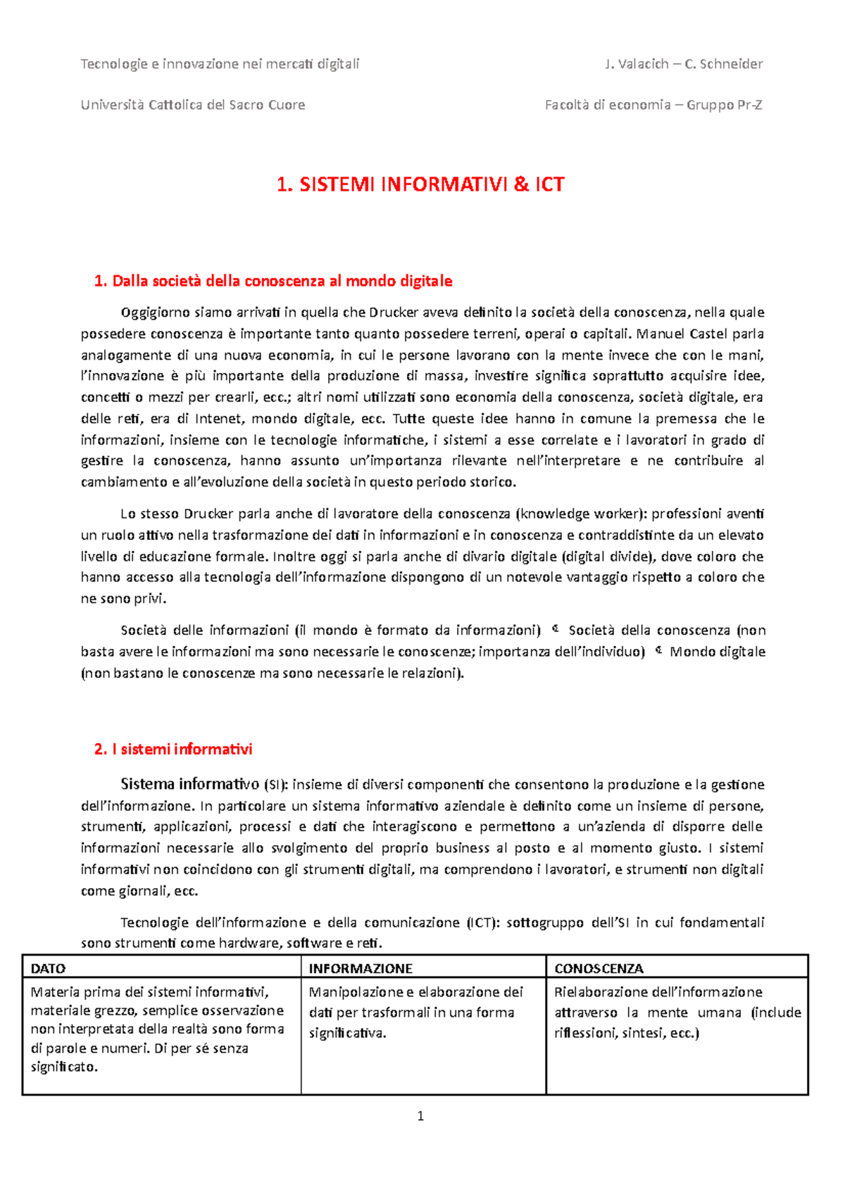 Dispensa Informatica generale - Università Cattolica del Sacro Cuore Facoltà di economia ...