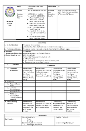 CPAR Midterm draft 1 - cpar lp - National Capital Region Division of ...