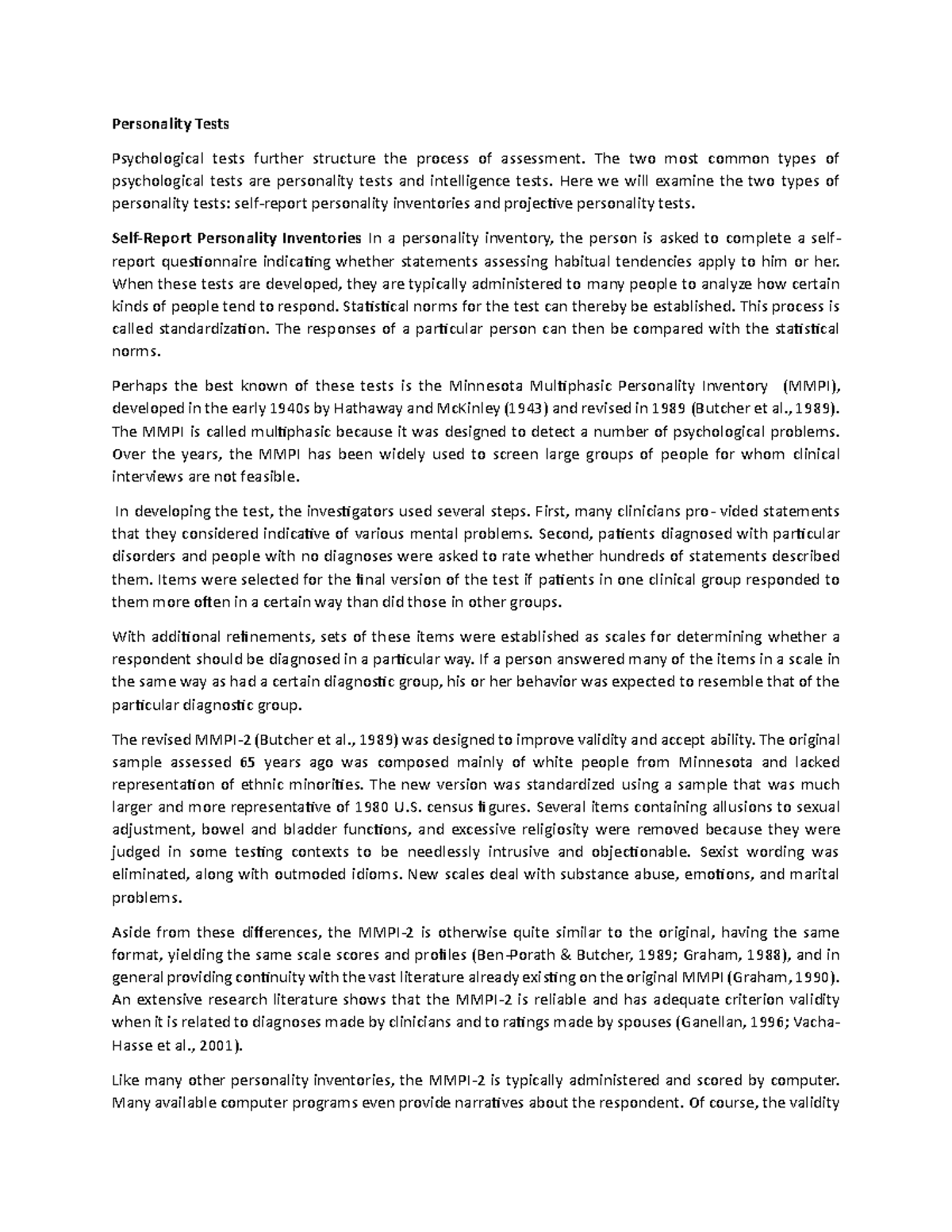 Personality Tests - Personality Tests Psychological tests further ...