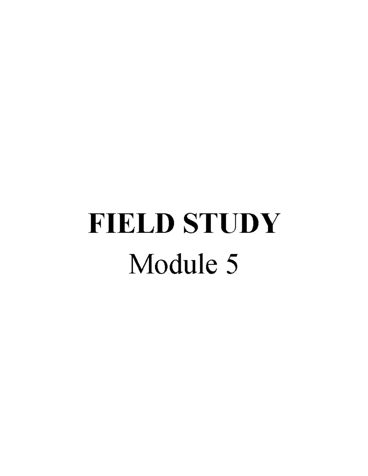 Field Study 5 - qqqq - Bachelor of Elementary Education - FIELD STUDY ...