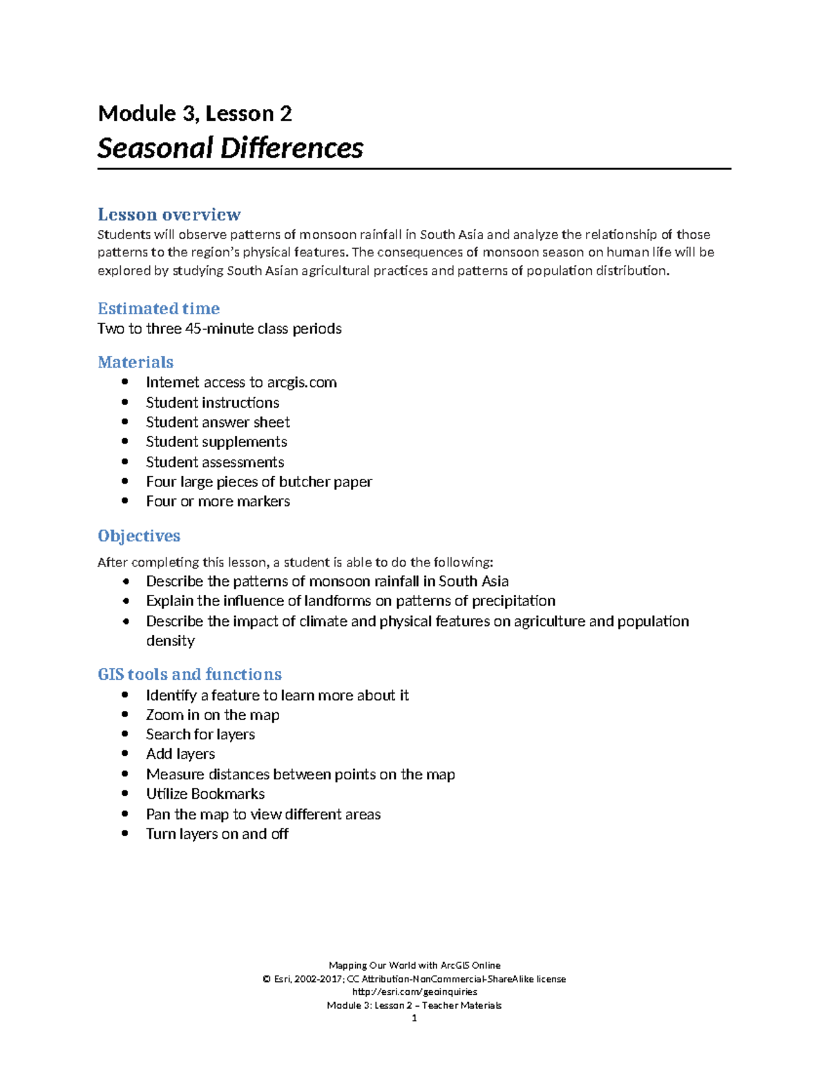 M3L2 Teacher Materials MOW Module 3 Lesson 2 Seasonal Differences m3l2-teacher-materials-mow-module-3-lesson-2-seasonal-differences