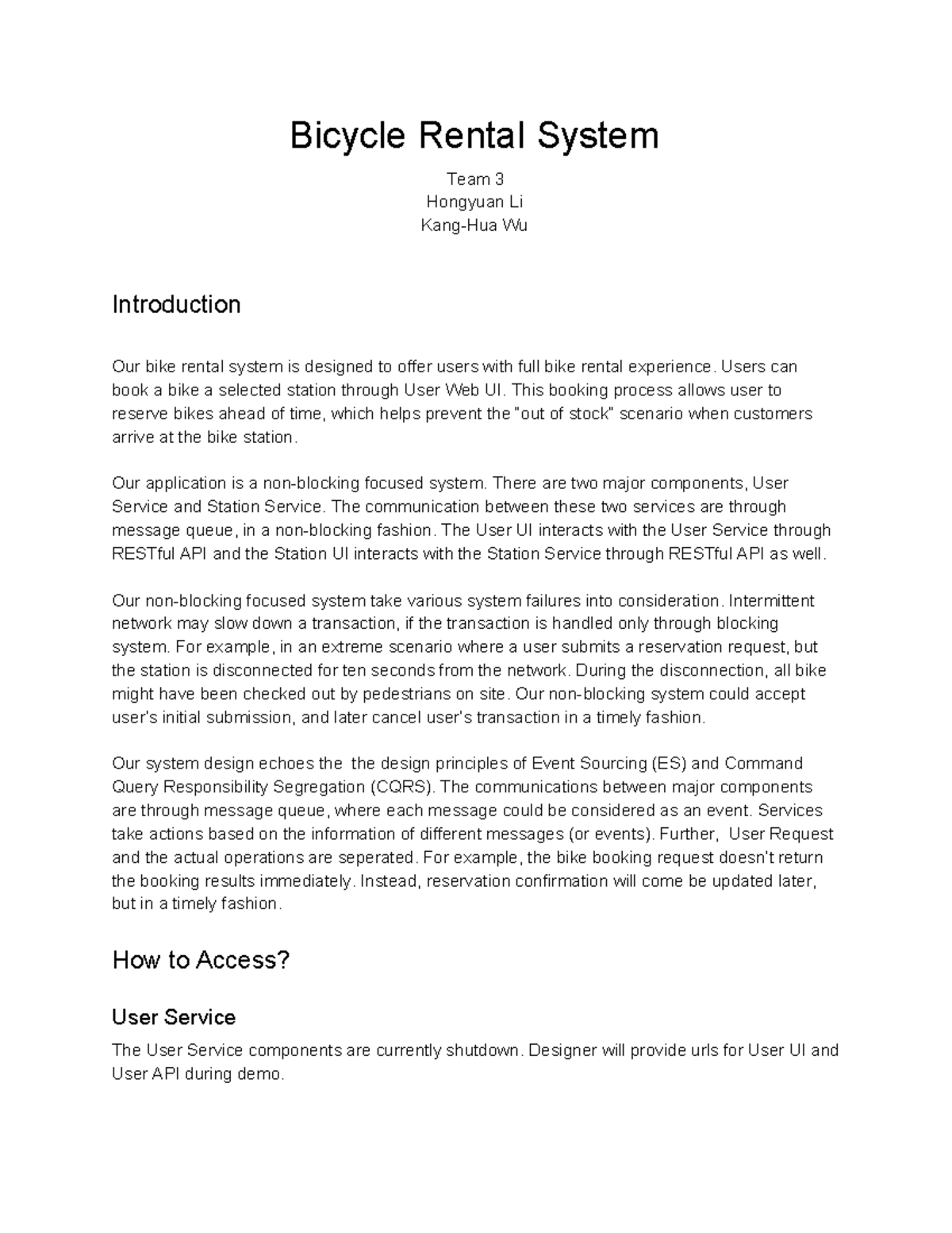 Project 2-Report - Bicycle Rental System Team 3 Hongyuan Li Kang-Hua Wu ...