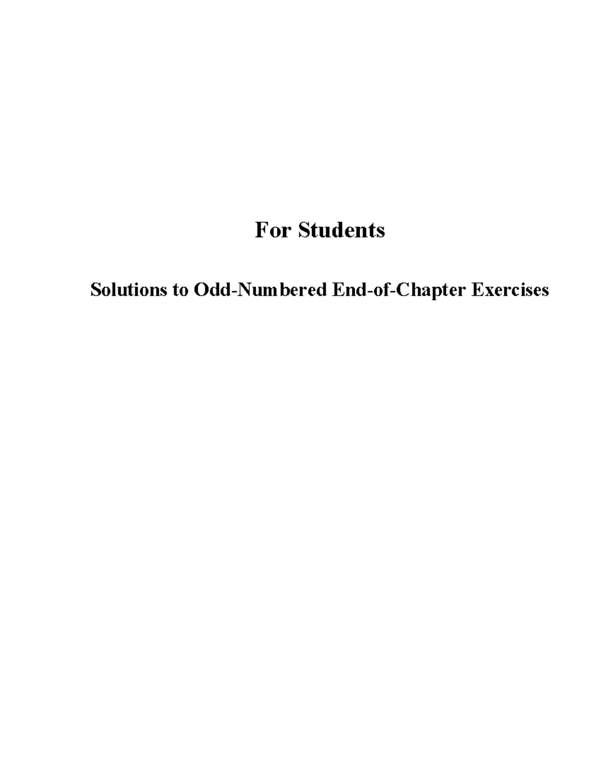 Econometrics solutions edition3 - For Students Solutions to Odd ...