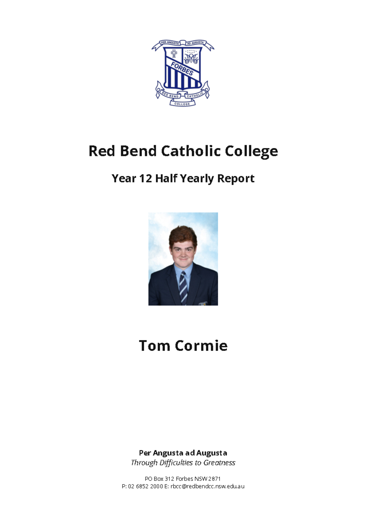 Attachment 000041 - help - Red Bend Catholic College Year 12 Half ...