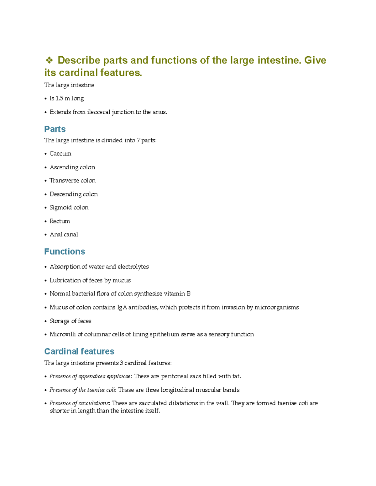 Selective Anatomy Vol 2-28 - Describe parts and functions of the large ...