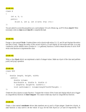 C++ Lecture Sheet - Week 1: Lecture 1 Introduction to Object Oriented Programming The prime ...