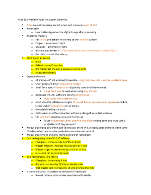 Upper Extremity outline- anatomy - HAND a. Hand and wrist consist of 27 ...