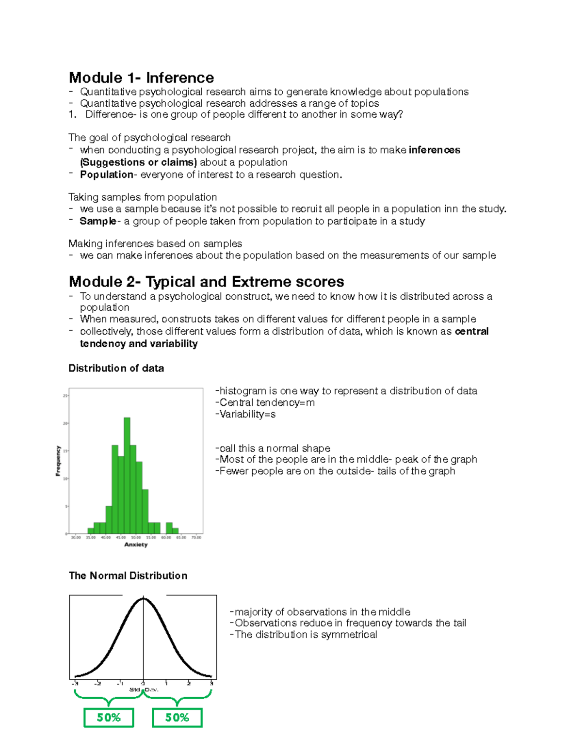 Research modules 1-5 - Module Inference Quantitative psychological ...