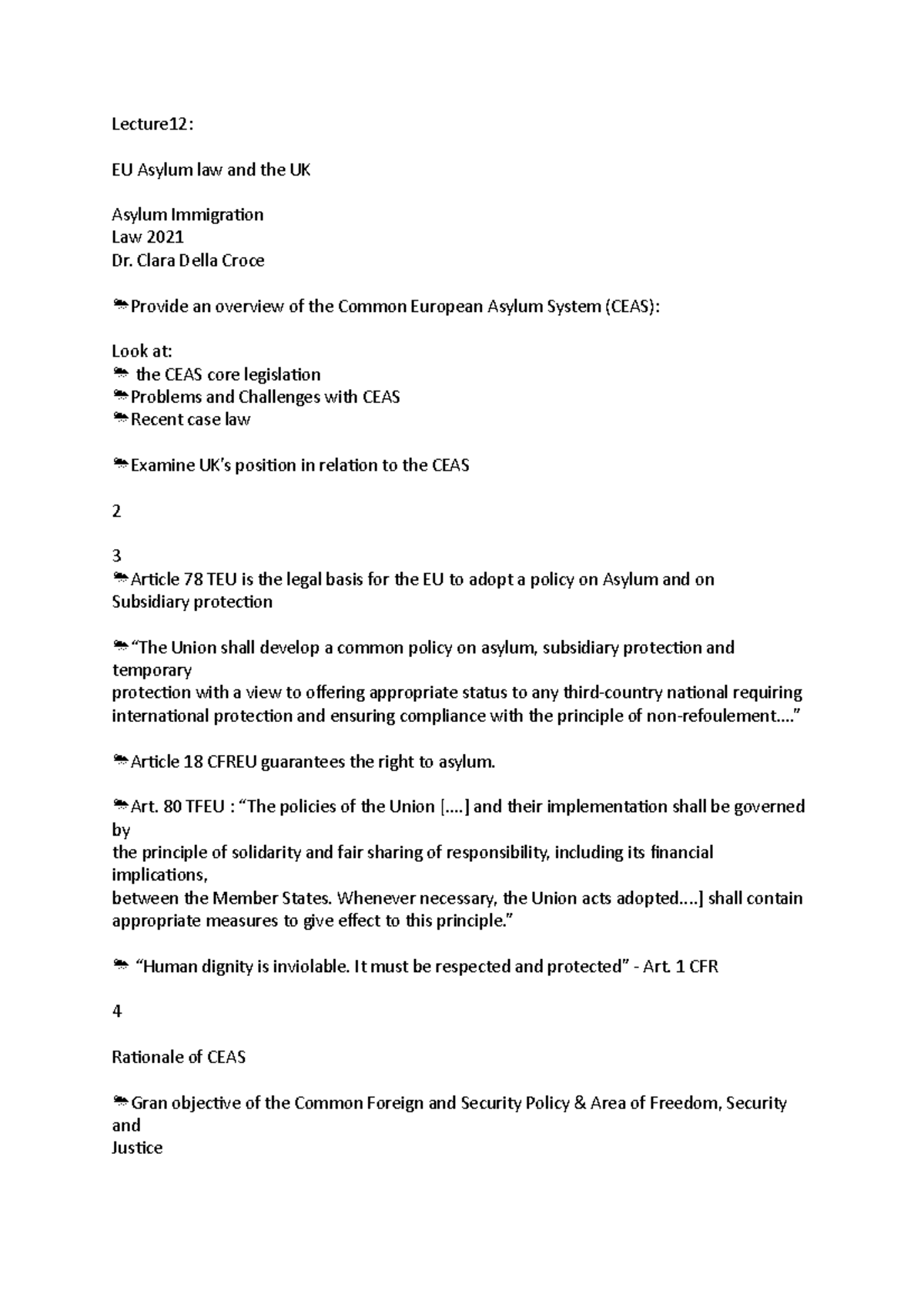 Lecture 12 - Lecture12: EU Asylum law and the UK Asylum Immigration Law ...