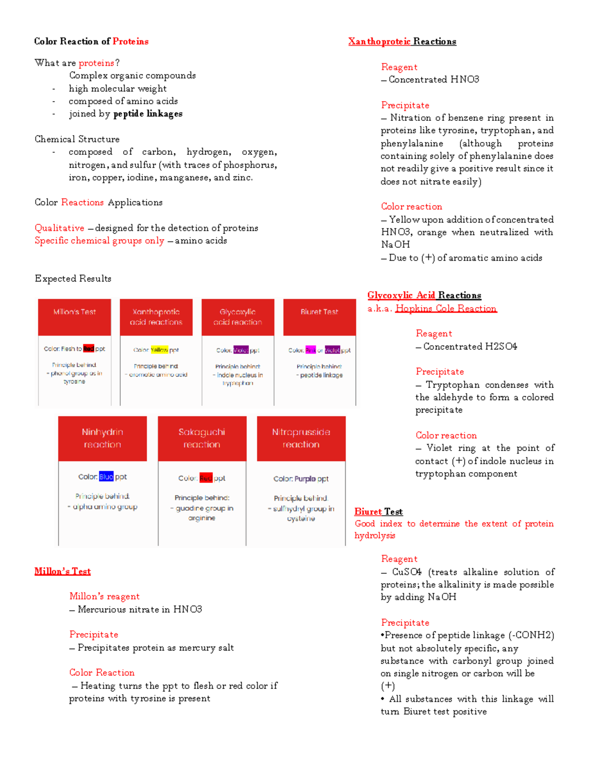 transes in nursing - Color Reaction of Proteins What are proteins ...