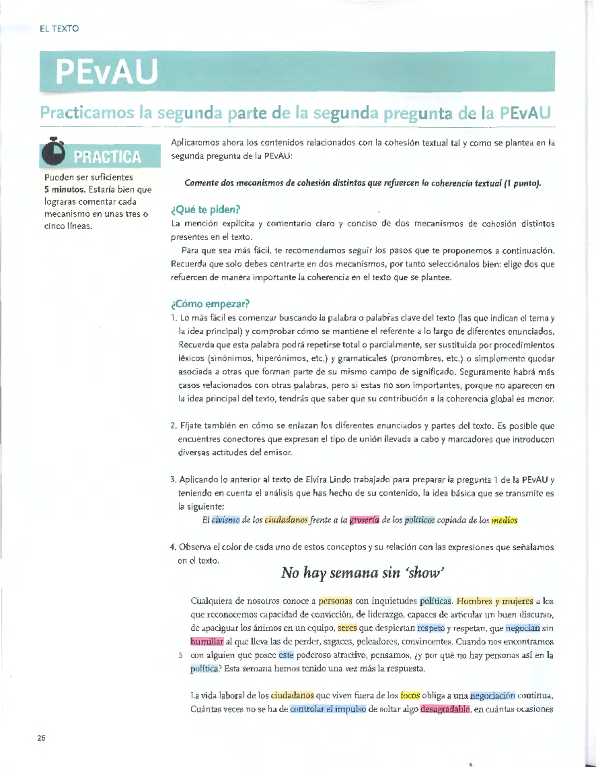 Mecanismos de cohesi-n ejemplo - EL TEXTO EvAU Practicamos la segunda ...
