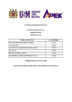 [04] TASK 1 Example - Core entrepreneurship - SEMESTER 2, 2021/ WUS 101 ...