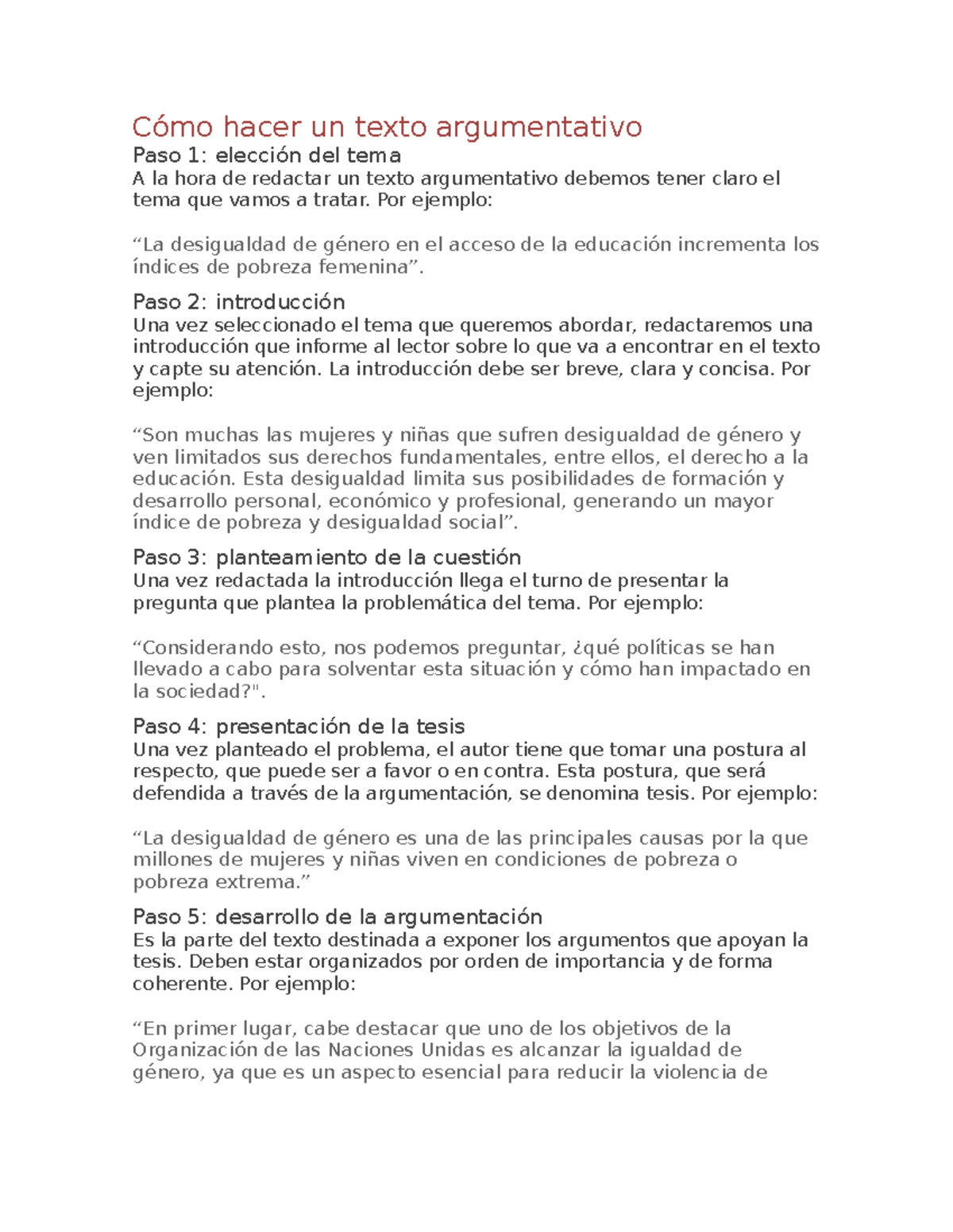 Cómo hacer un texto argumentativo - Cómo hacer un texto argumentativo ...