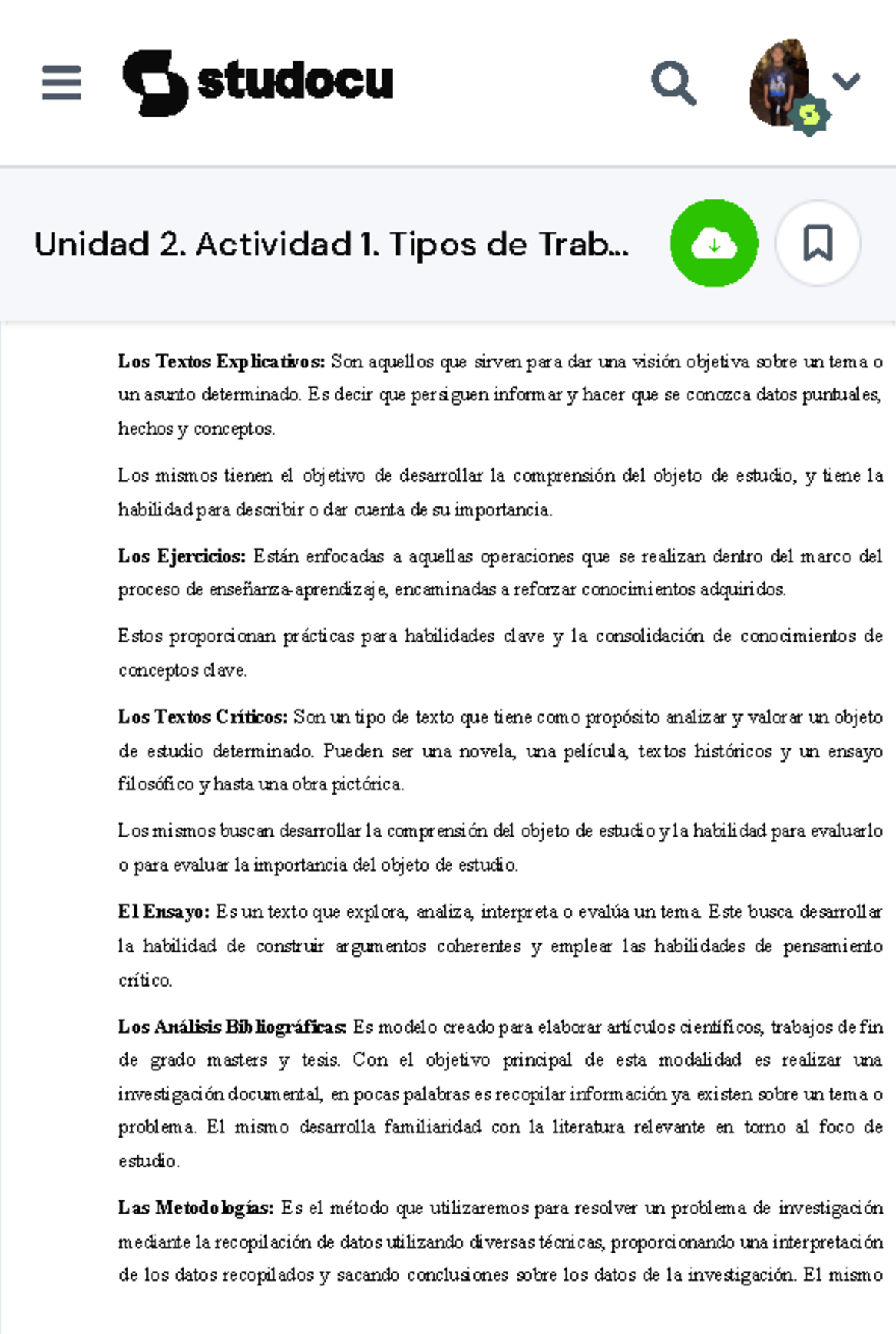 Unidad 2. Actividad 1. Tipos de Trabajos Académicos - Iván Roldano Gómez Pérez - A Iván Roldano ...
