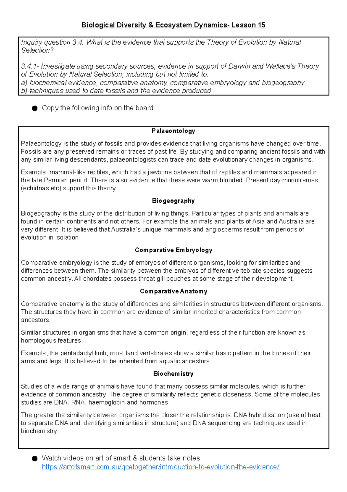 Paleantology - umm - Biological Diversity & Ecosystem Dynamics- Lesson ...