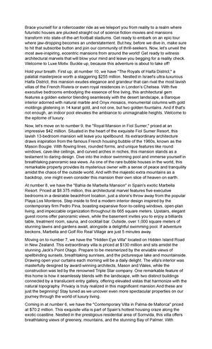 34 Script - Welcome to the world of opulence and extravagance! Today ...