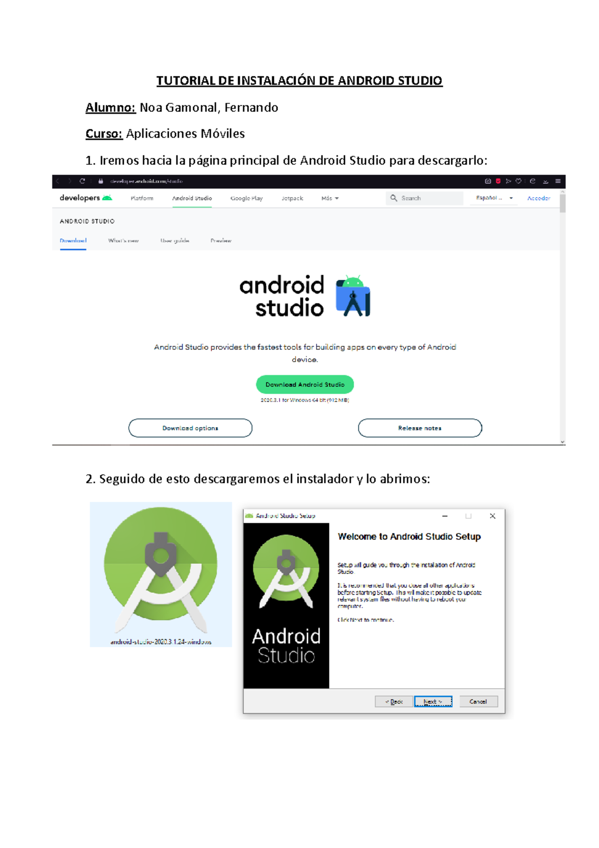 Tutorial DE Instalacion DE Android Studio Y Creacion DE Primera APP ...