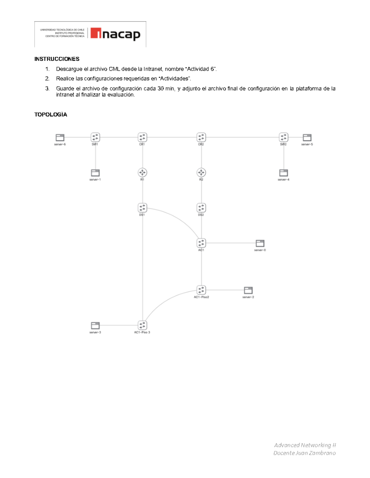Actividad 8 Unidad 3 - Networking - Advanced Networking II Docente Juan Zambrano INSTRUCCIONES 1 ...