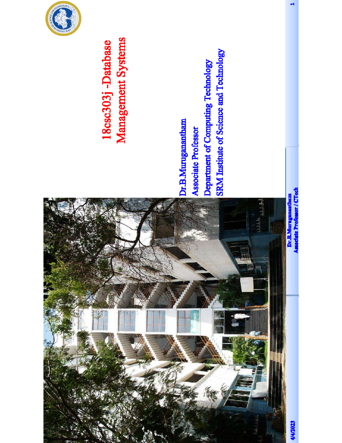 Unit - 3 - unit 3 ppt - SCIENCE LEARN LEAP 18csc303j Management Systems Dr.B Associate Professor ...