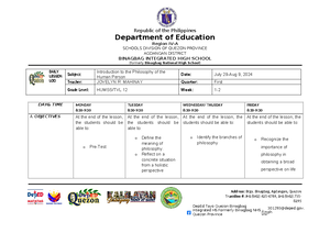 IPHP 2ND Quarter Reviewer - INTRODUCTION TO THE PHILOSOPHY OF THE HUMAN ...