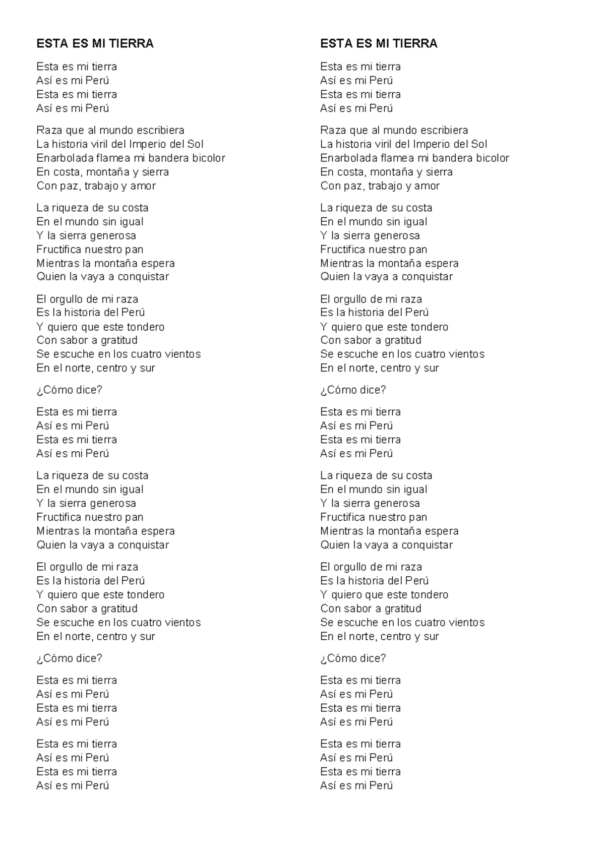 esta es mi tierra cancion del dia Lunes - ESTA ES MI TIERRA Esta es mi ...