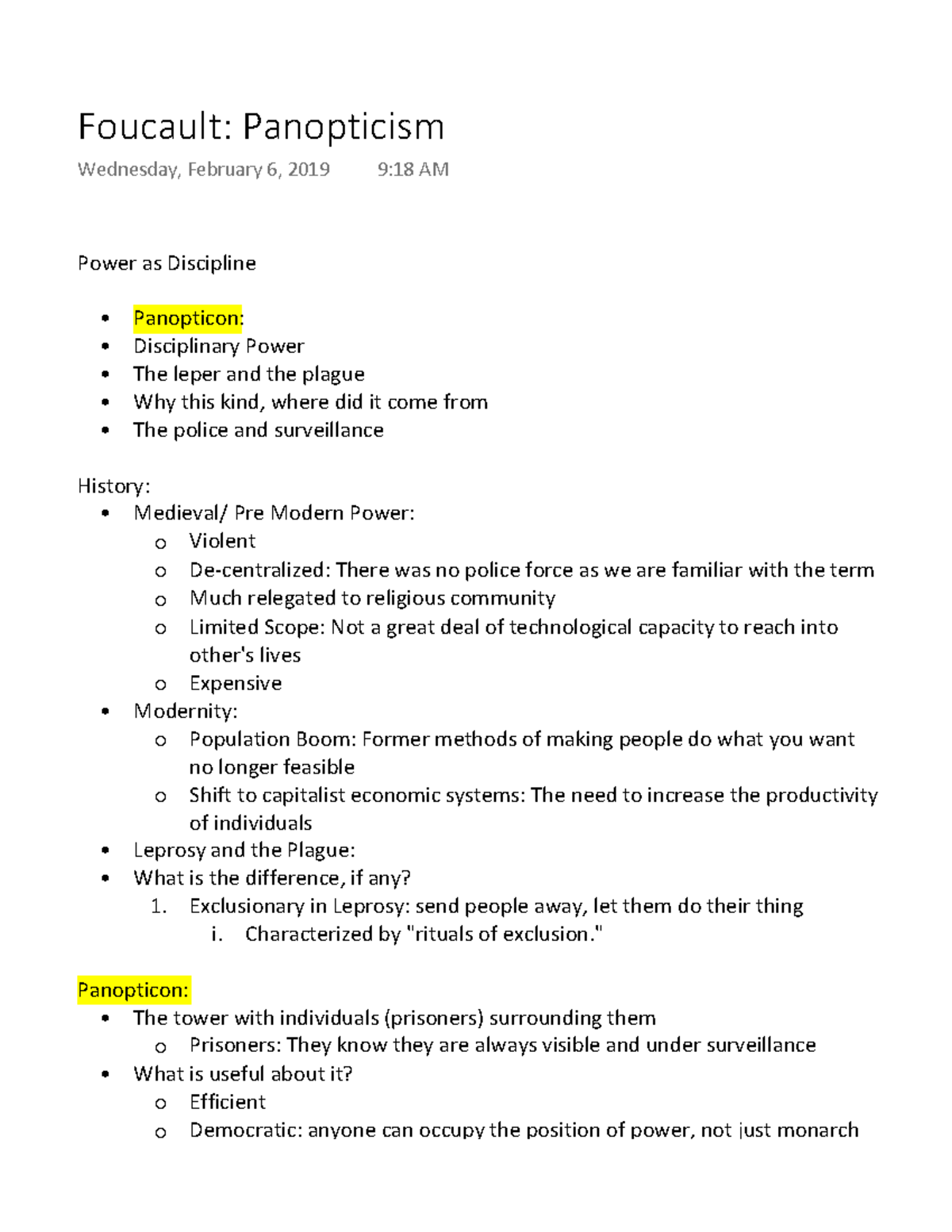 Foucault- Panopticism - Warning: TT: undefined function: 32 Power as ...