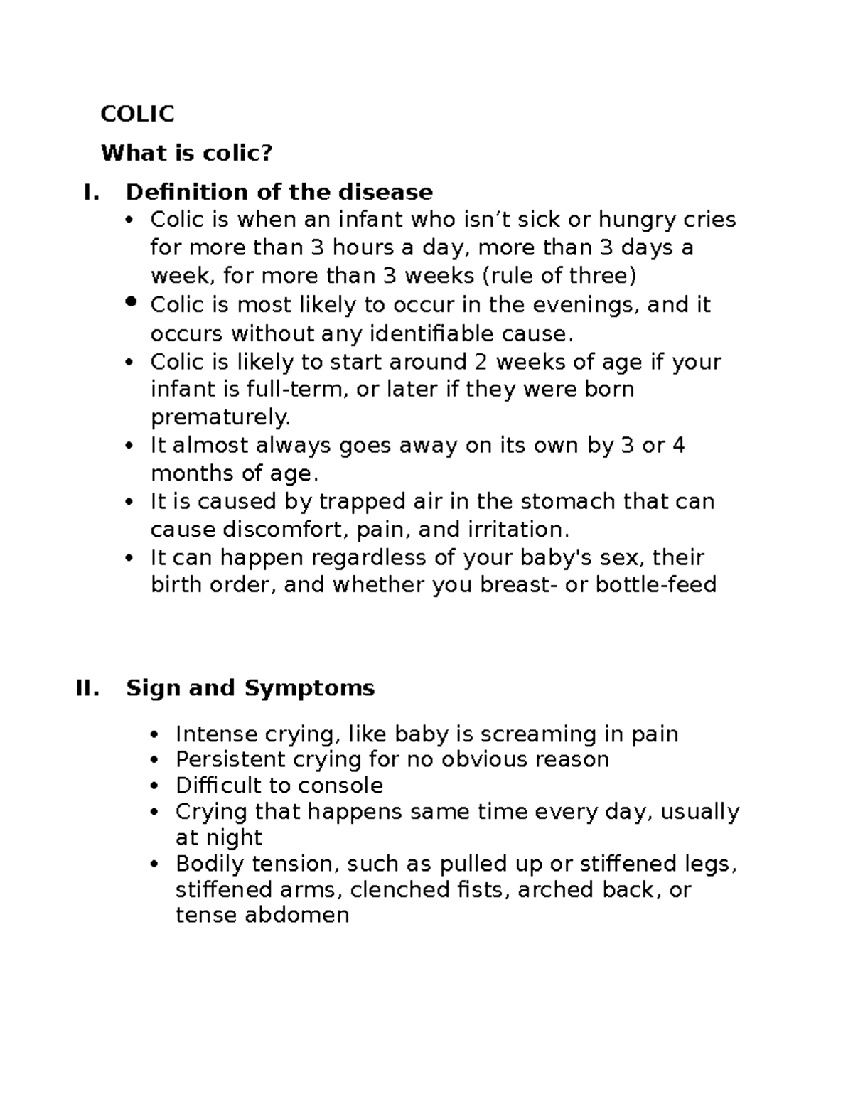 Colic ( Gattering, JOHN PAUL & Francisco, Solemnio) - COLIC What is ...