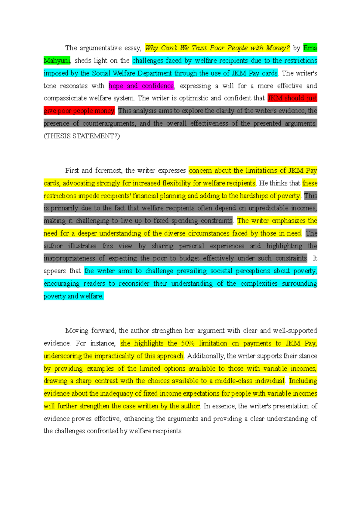 ELC231-Argumentative Essay Highlighted - The argumentative essay, Why ...