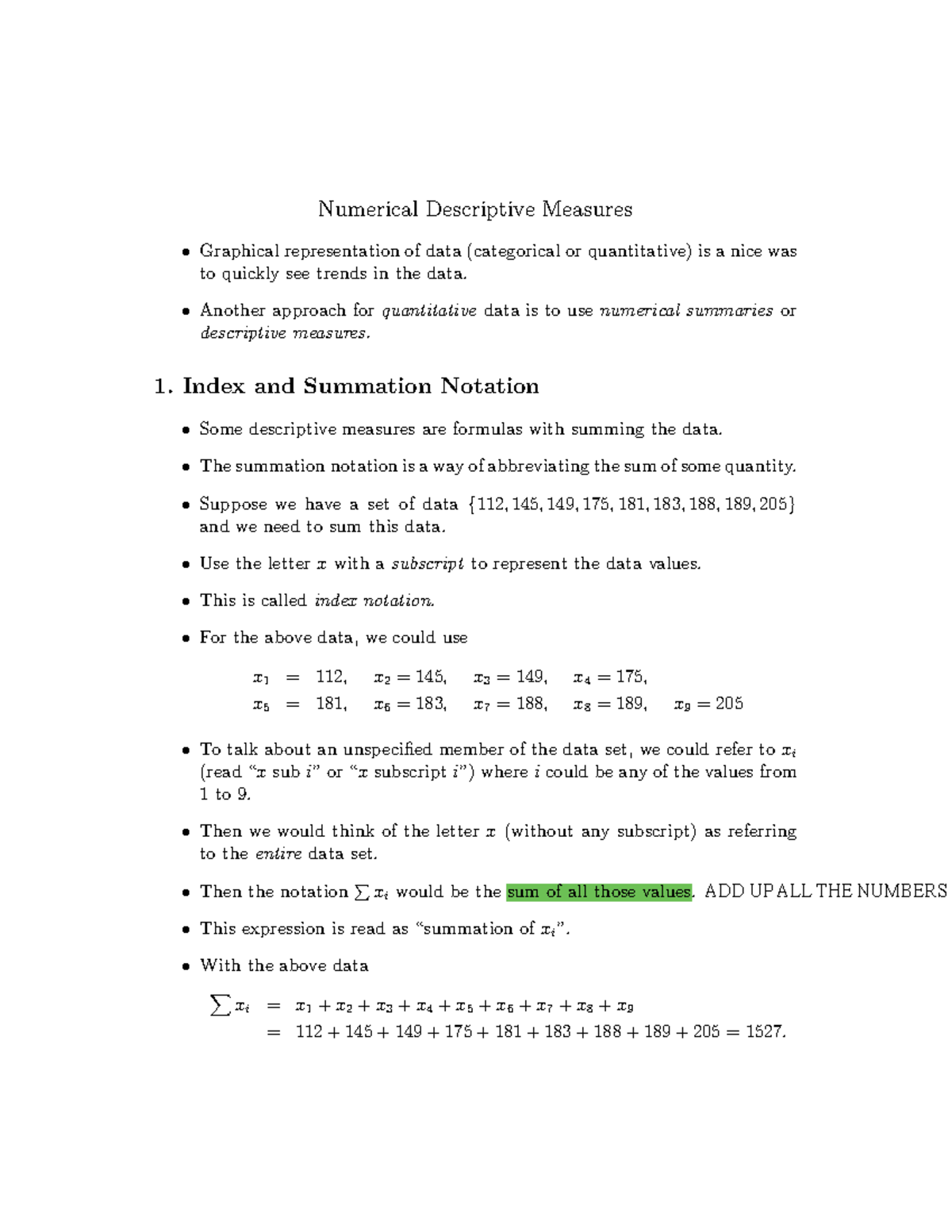 Chapter 3 - Numerical Summaries - Warning: Unimplemented annotation type - Studocu