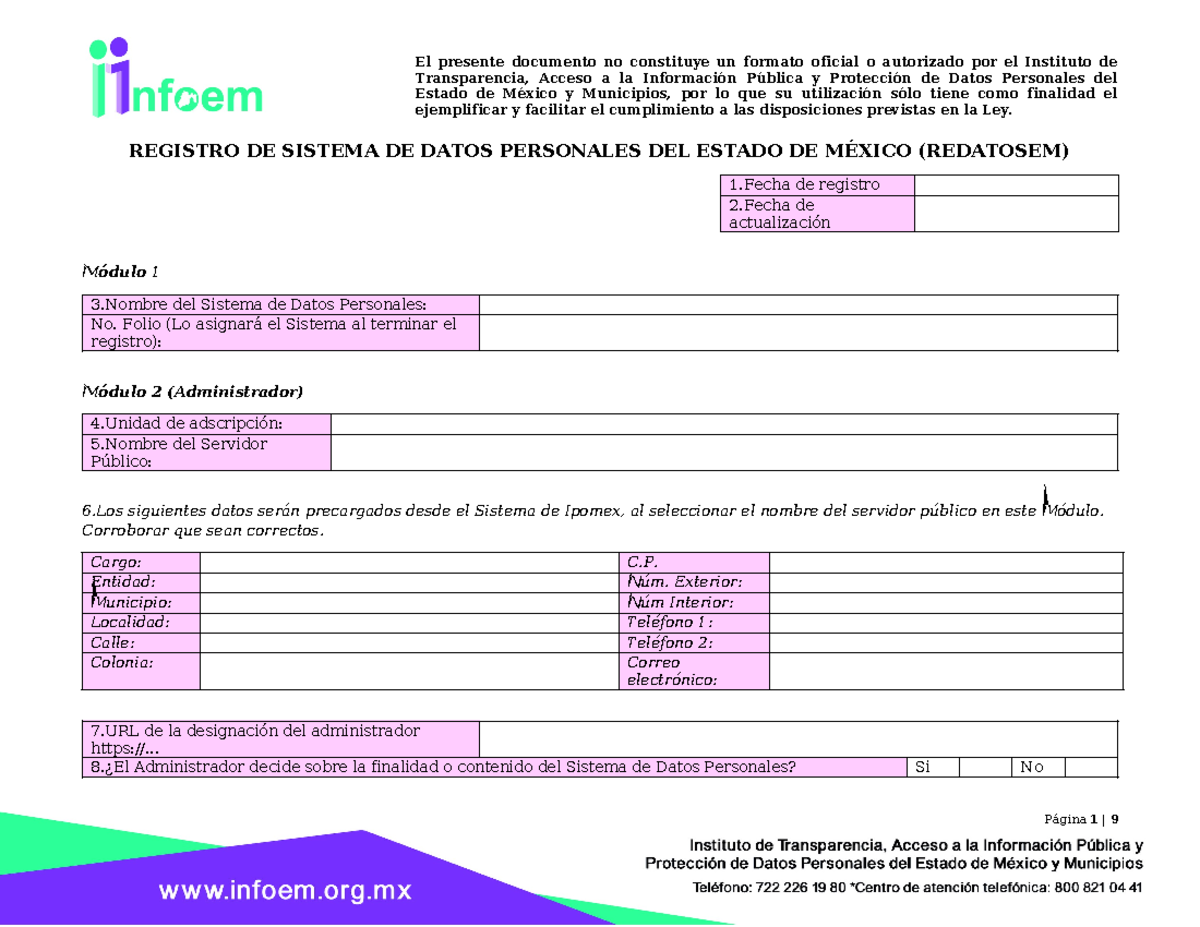 Formato Sistema de base de Datos, Cedula Morada - Transparencia, Acceso ...