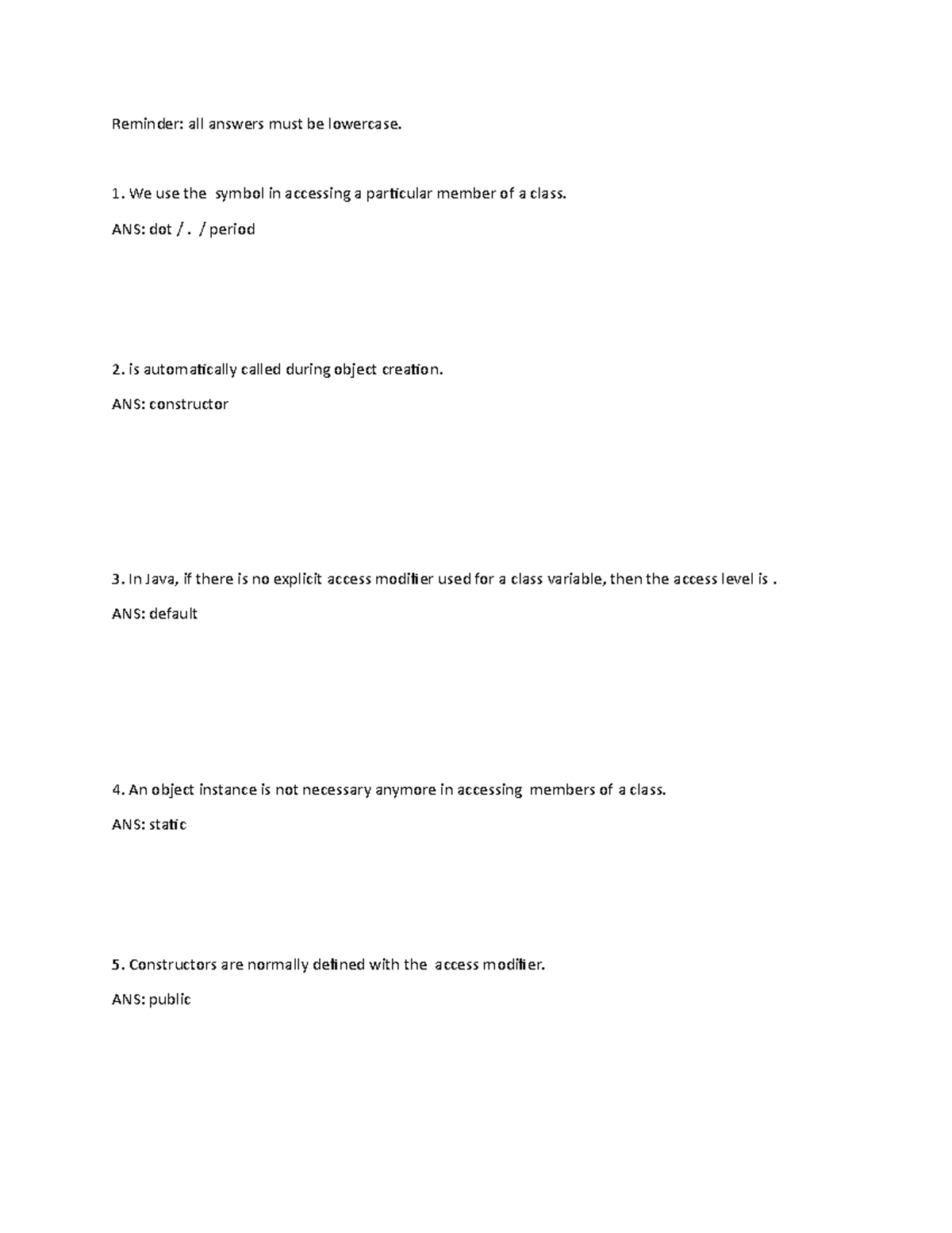 FA1 - This is the note for the Modular assignment 1 - Reminder: all ...