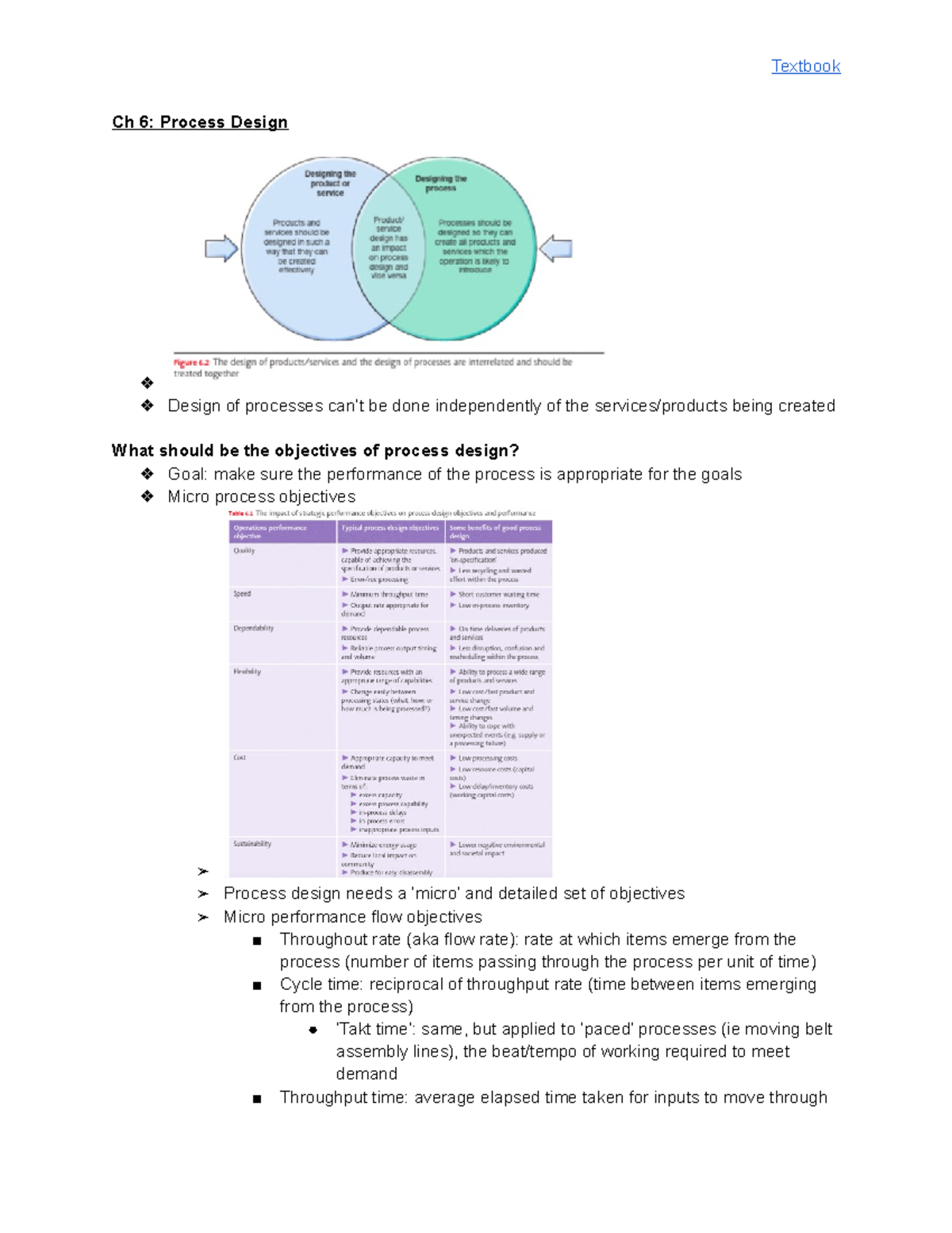1. Textbook reading ch 6 Process Design - Ch 6: Process Design Design ...