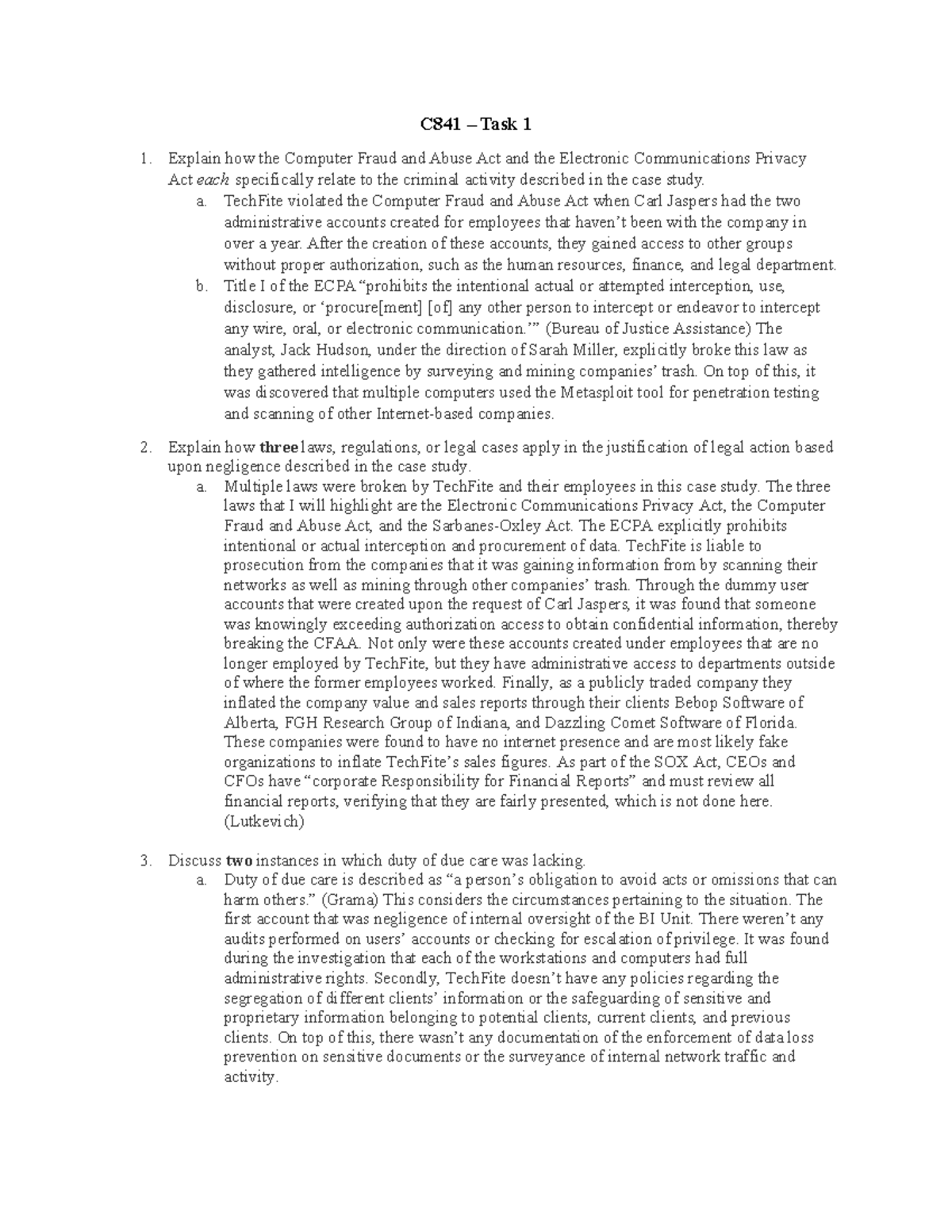 Task 1 - This is Task 1 for the Performance Assessment. Passed without ...