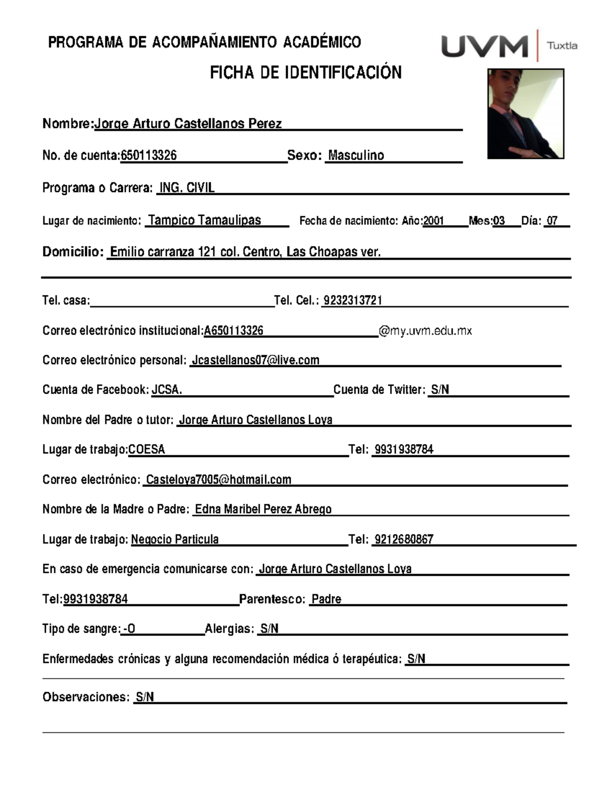 Formato 1- Ficha de identificación C32021 Jorge Castellanos - PROGRAMA ...