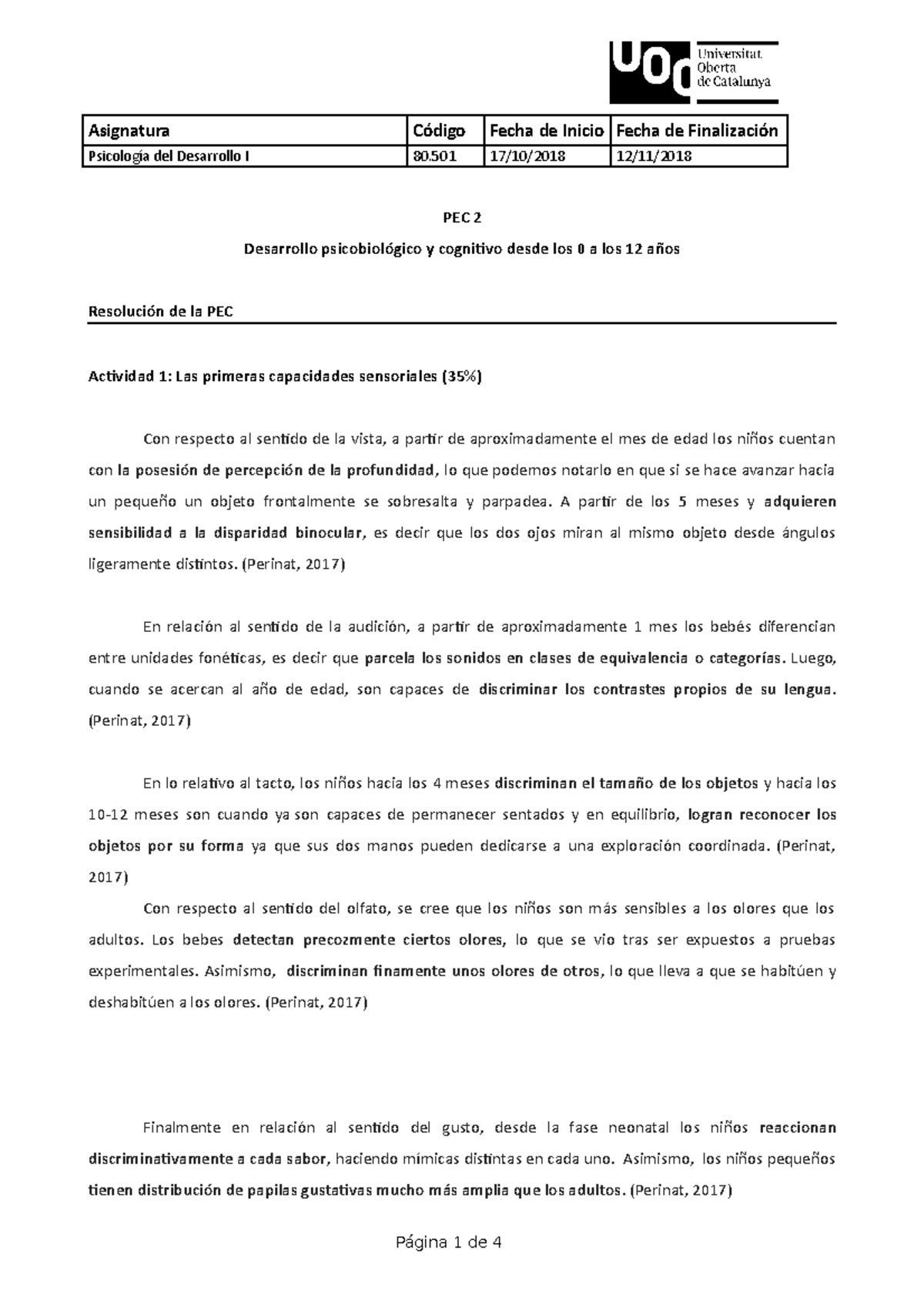 PEC 2 - Desarrollo - Nota: B - Asignatura Código Fecha de Inicio Fecha de Finalización ...