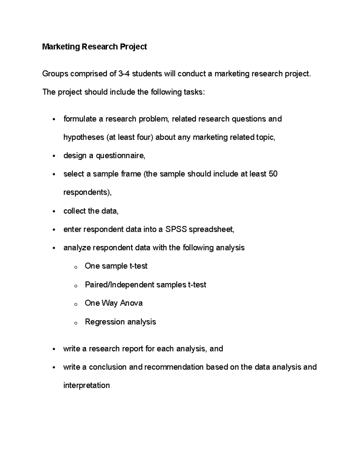 Duyuru 2400 1681202773 - Marketing Research Project Groups comprised of ...