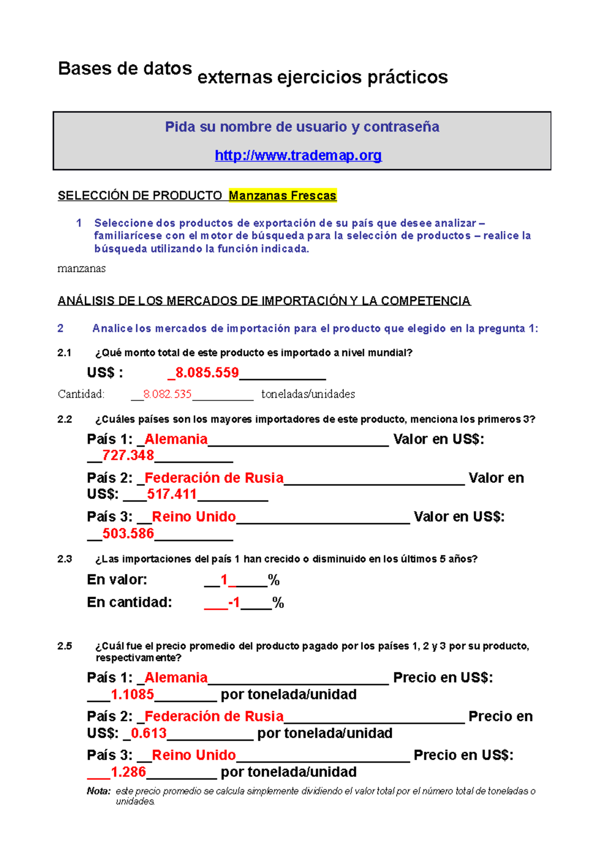 Ejercicio de base de datos 2018-2 - Bases de datos externas ejercicios prácticos Pida su nombre ...
