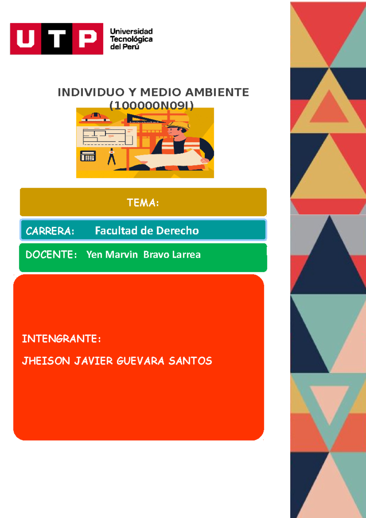 Portafolio de individuo y medio ambiente - INTENGRANTE: JHEISON JAVIER ...