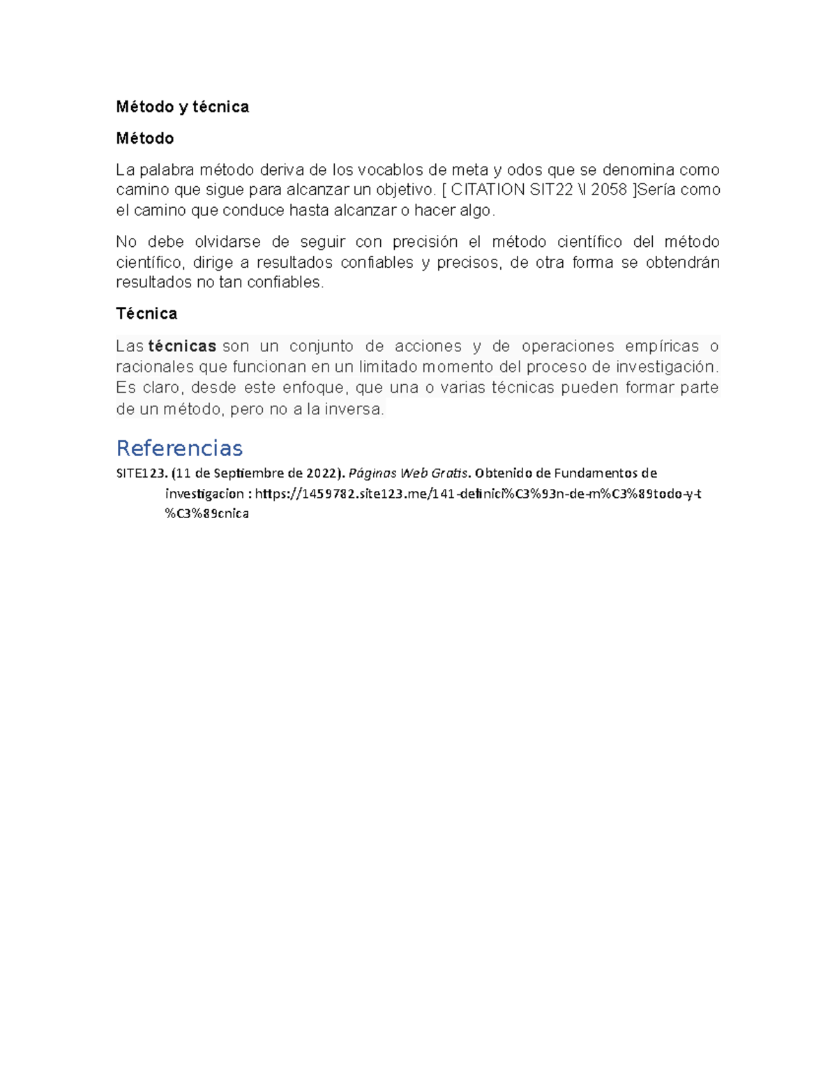 Método y técnicac teoria - Método y técnica Método La palabra método ...