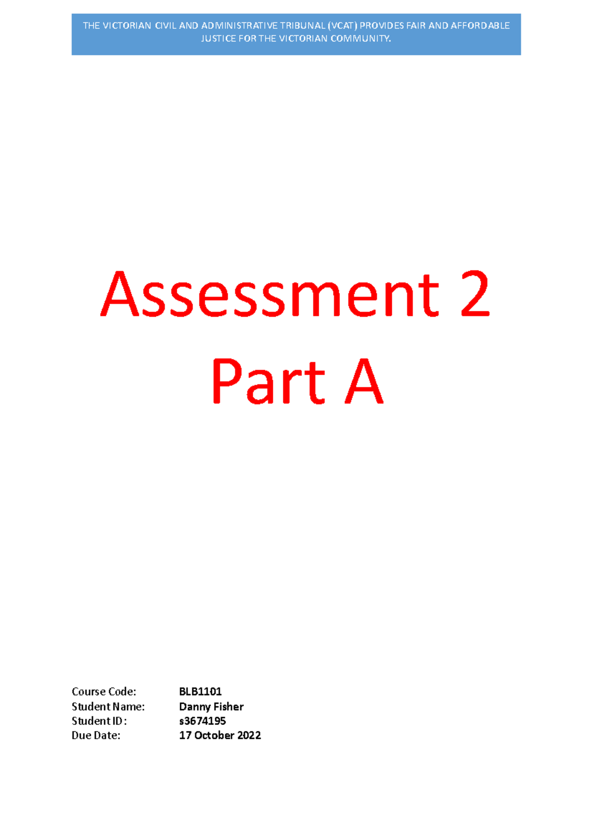 Complete Assessment 2 - received great marks for this work - Assessment ...